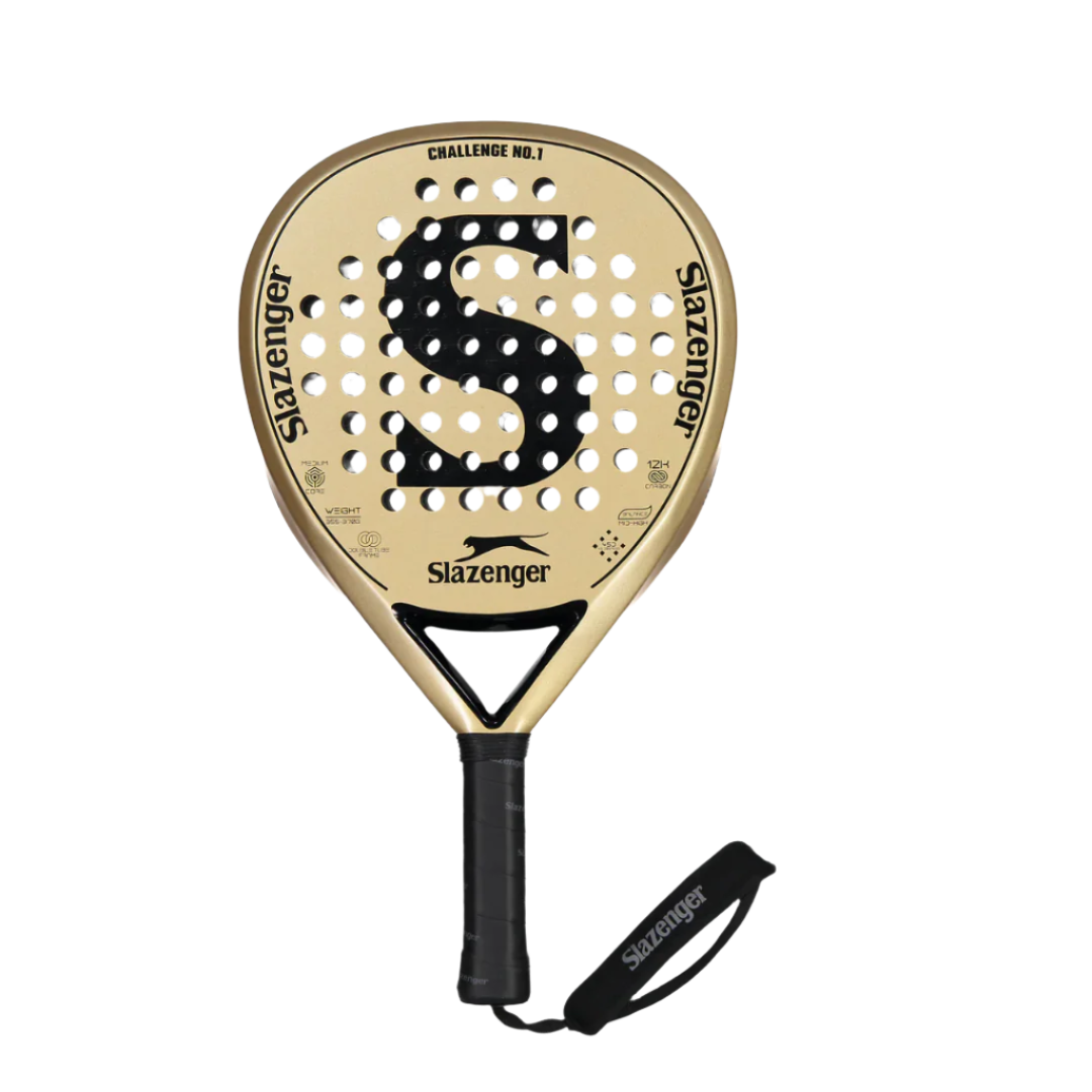 Slazenger Challenge No.1 Hybrid 12k Padel Racket | Gold – Express Padel
